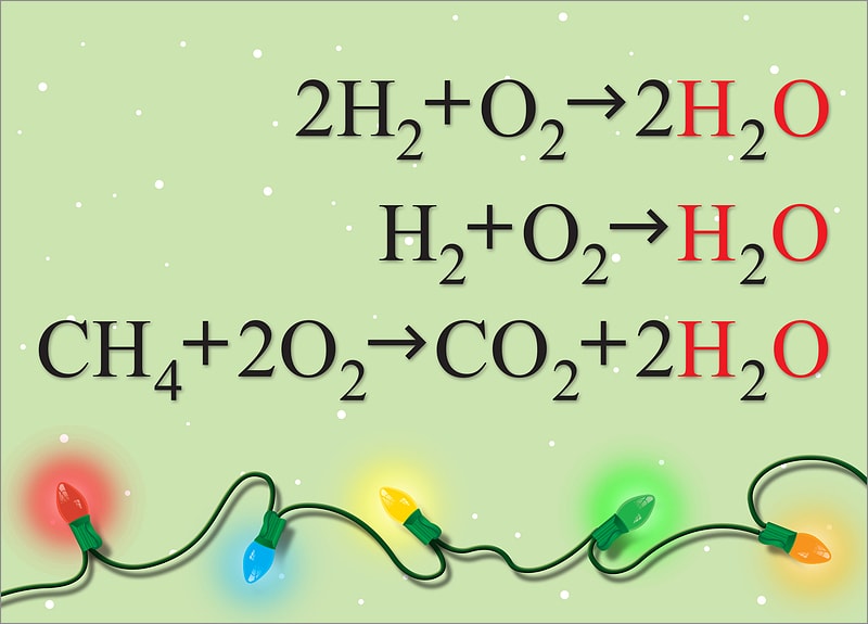 Chemical Engineer Christmas Equation (Glossy) | Engineering Christmas Cards