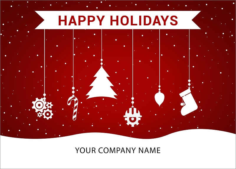 Engineer Ornaments Holiday Cards Customized For Your Business