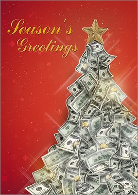 Money Tree Christmas Card (Glossy White) | Engineering Christmas Cards