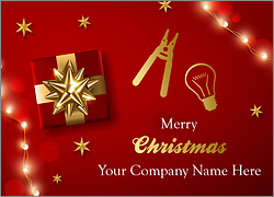 Electrical Christmas Cards Personalized For Your Business