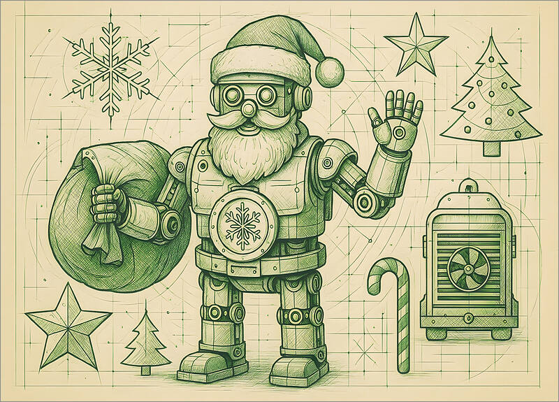Engineering Christmas Card Green (Glossy White) | Engineering Christmas ...
